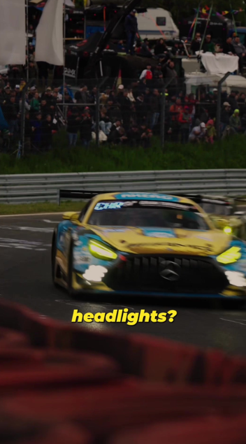 Why GT race cars use yellow headlights