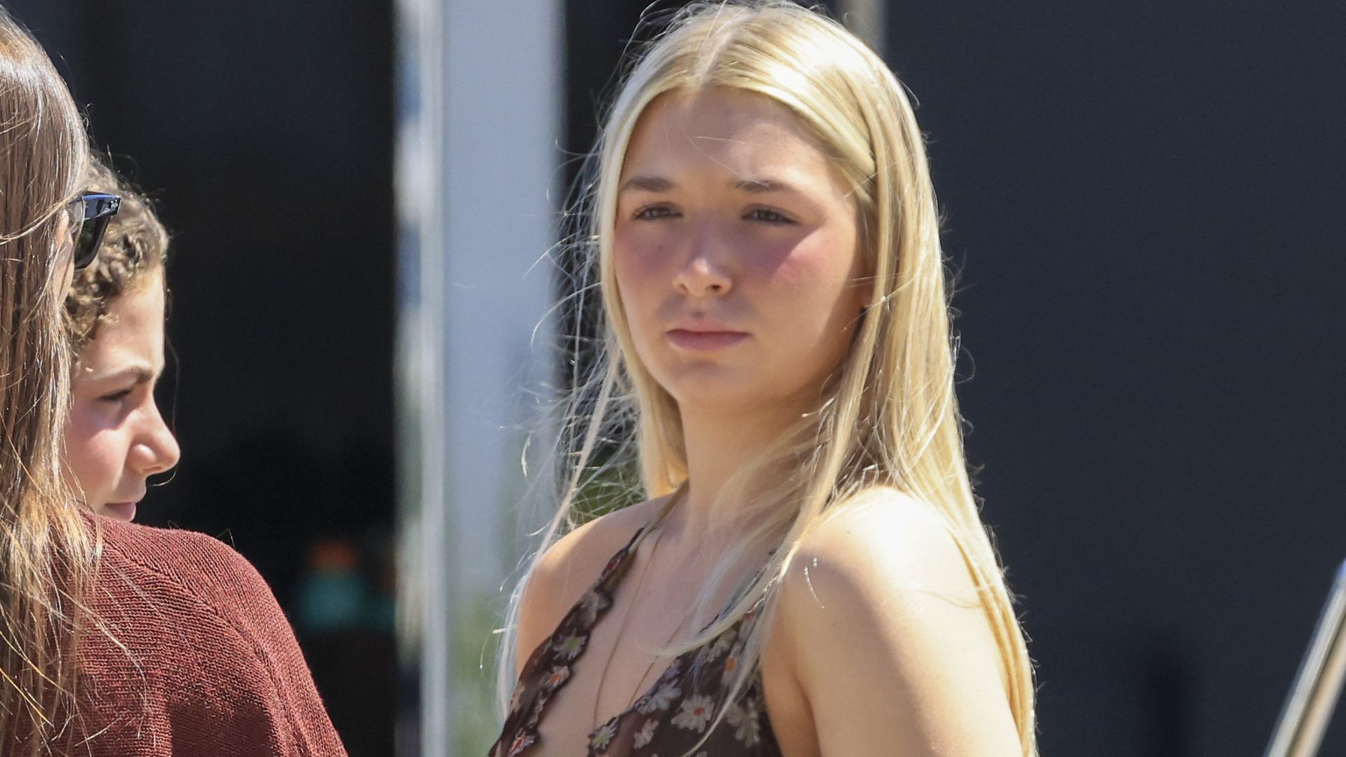 Harper Beckham borrows Victoria Beckham’s sheer floral dress during ...