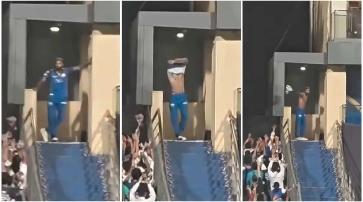 Watch: Hardik Pandya throws MI jersey into crowd before walking off ...