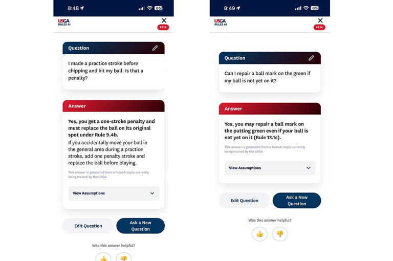 New USGA tool uses AI to settle your golf rules debates