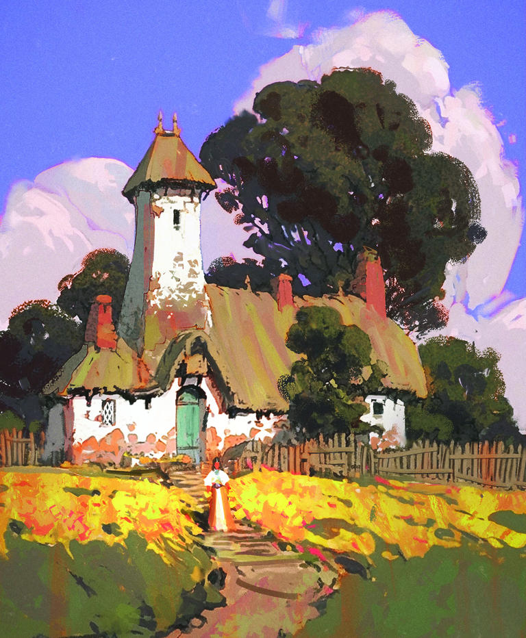 Strong contrasts and expressive brushwork make this digital artist's ...
