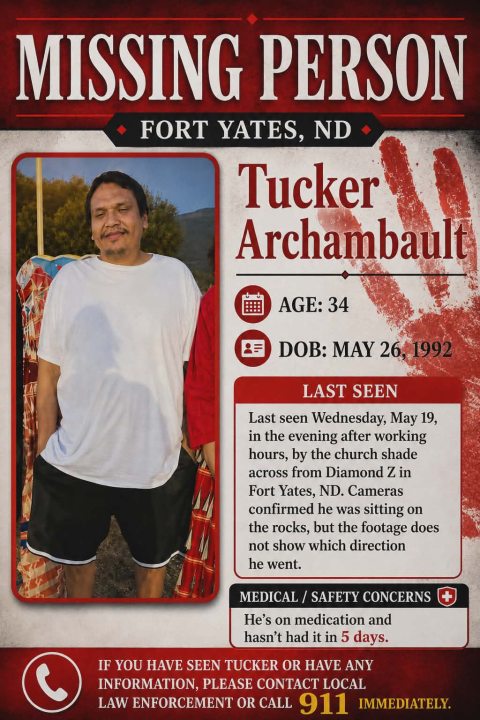 NDHP conducts search for missing Fort Yates man