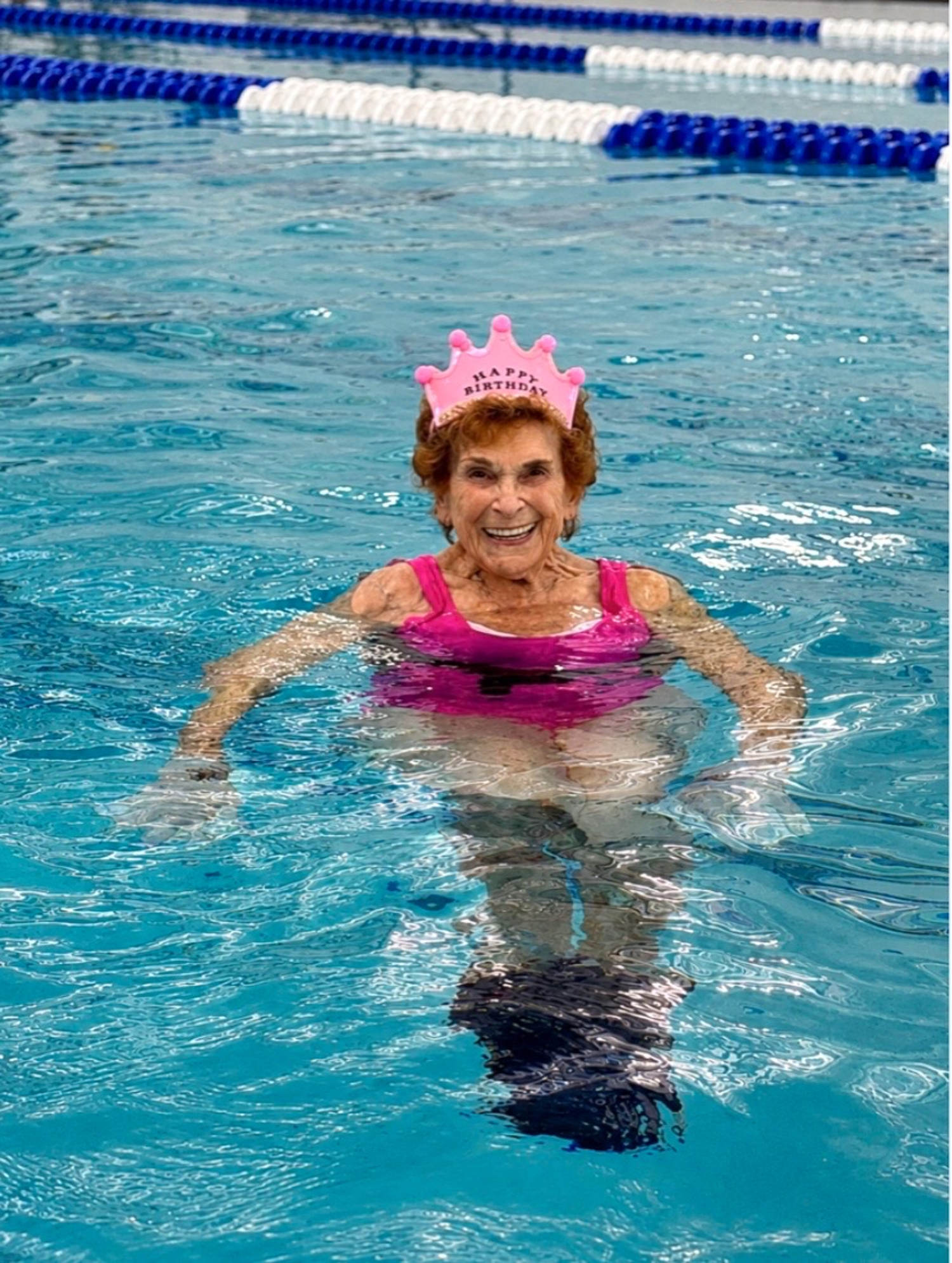 Woman, 101, who swims every day and still drives, shares her 4 ...