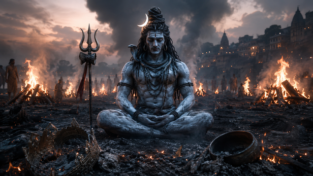Why did Shiva choose cremation grounds over palaces as a way of life?