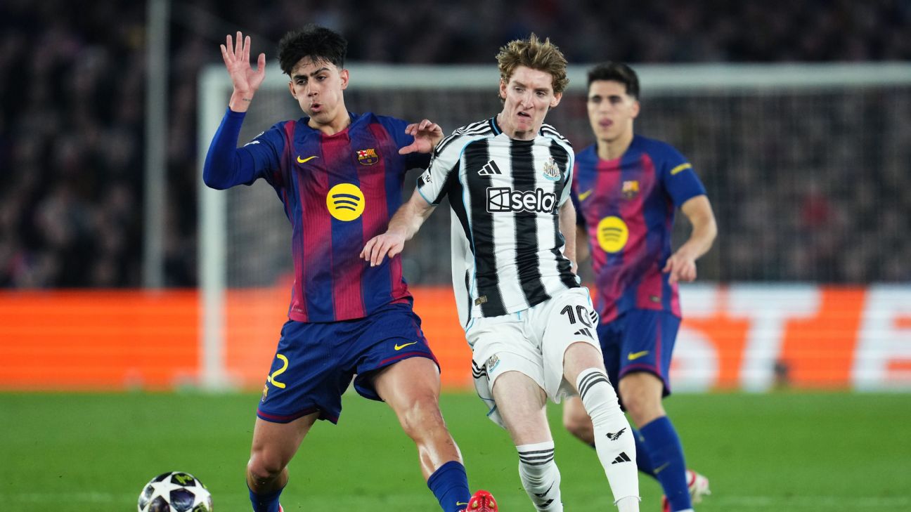 Barcelona submit offer for Newcastle's Anthony Gordon - sources