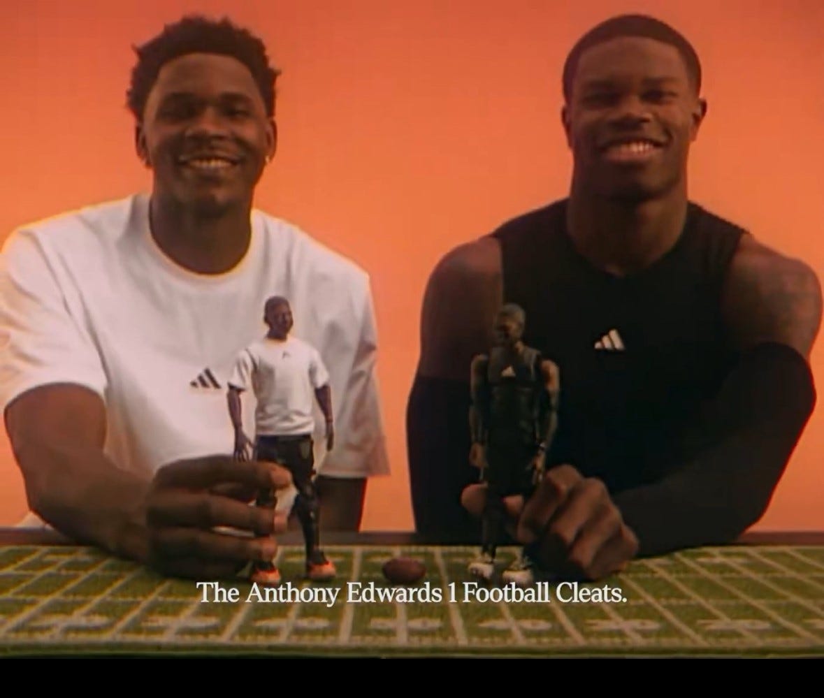 Anthony Edwards, Travis Hunter appear in new commercial together