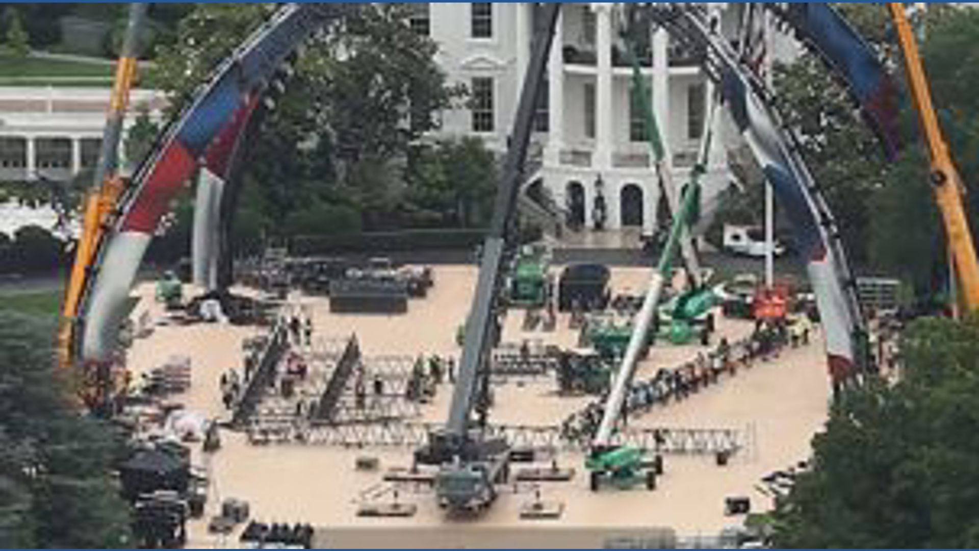 UFC fighting cage rises on White House lawn for bout celebrating ...