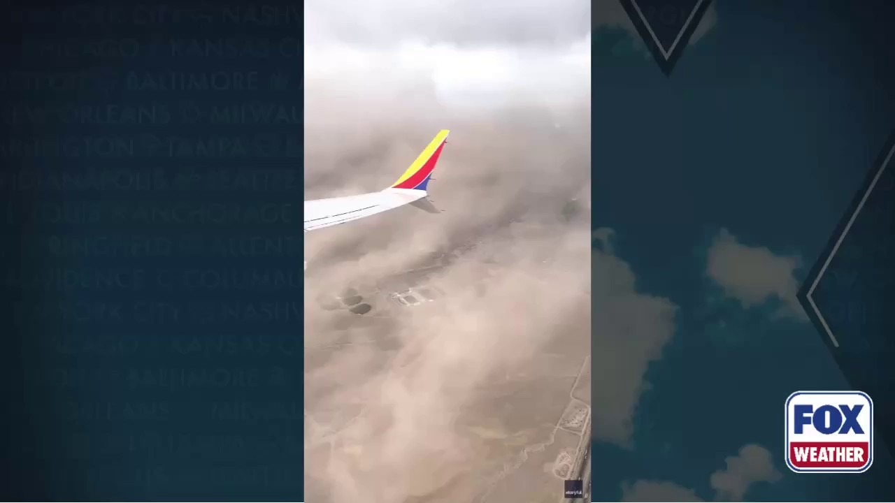 Watch: Airplane passenger captures massive dust storm over New Mexico ...