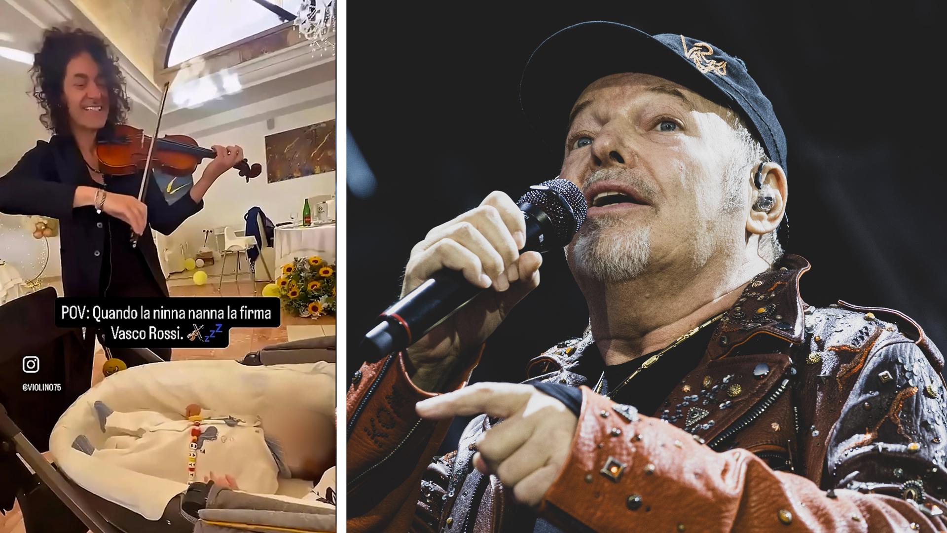 Suona Vasco Rossi al violino come ninna nanna: la reazione del bimbo ...