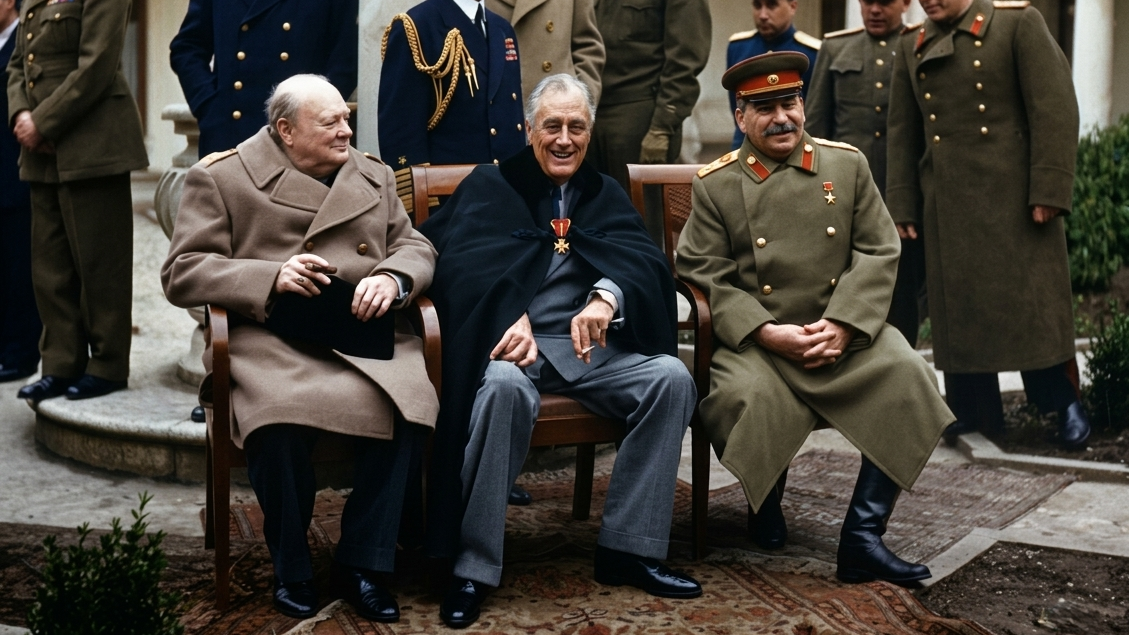 Watch how Hitler tried to assassinate Roosevelt, Churchill, and Stalin
