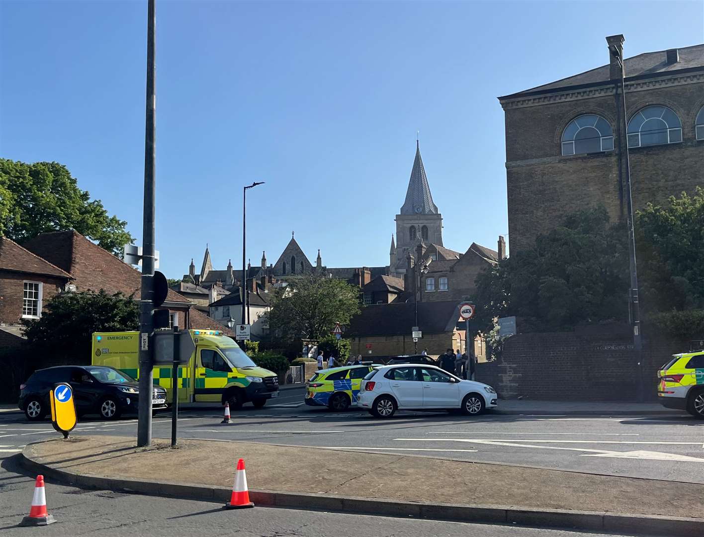 Corporation Street, Rochester, partially blocked following crash ...