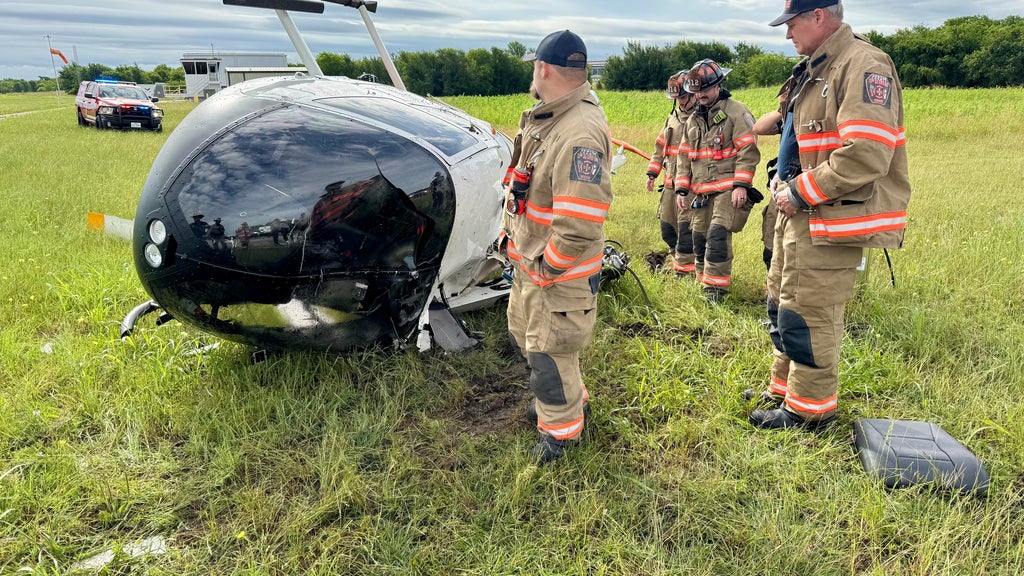 Helicopter's hard landing near Texas Motor Speedway leaves 2 people ...
