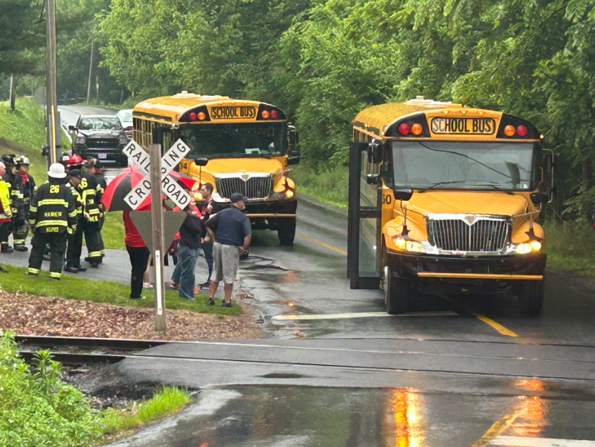 School bus heading to field trip struck large bolder, police say