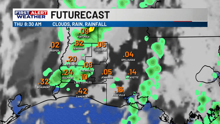 First alert forecast: Storms move through southwest Louisiana; drier ...