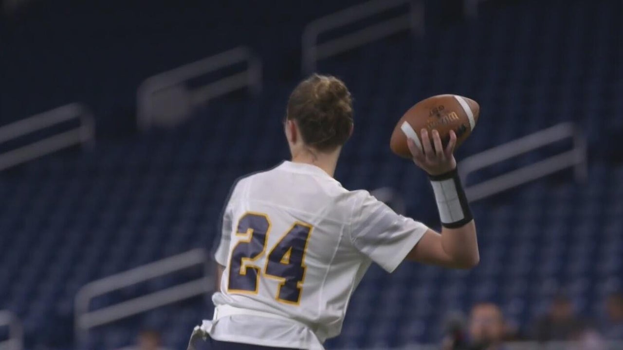 Michigan high school girls flag football takes over Ford Field