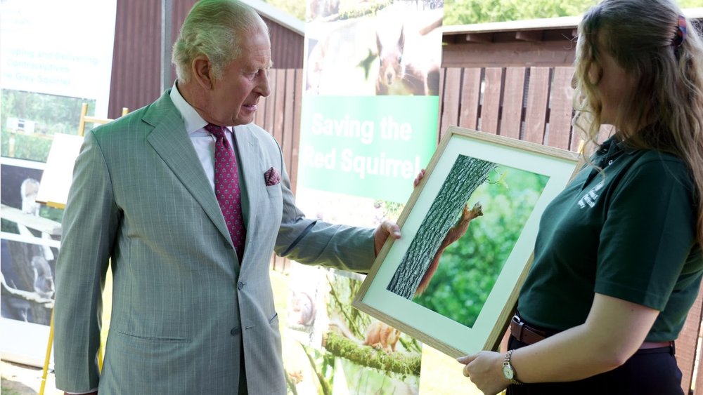 King Charles visits special squirrel project