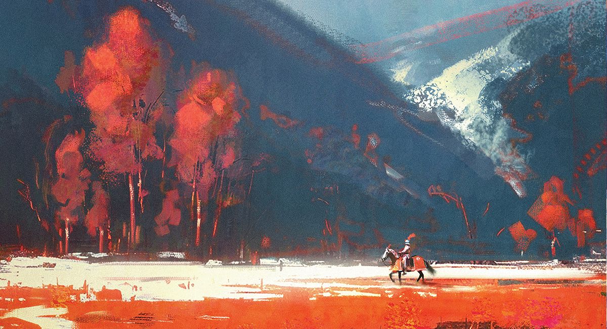 Strong contrasts and expressive brushwork make this digital artist's ...