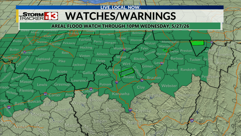 Flash flood threat rises Wednesday with scattered storms