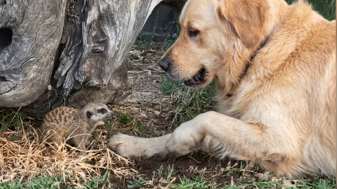 This dog just wanted to play - but the meerkat fought for its life
