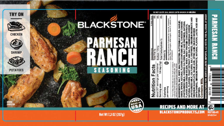 FDA notice warns consumers about recalled Parmesan ranch seasoning