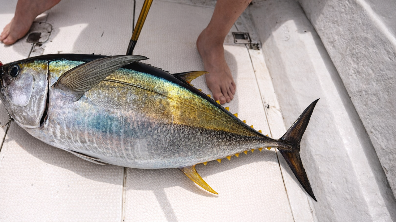Tuna went completely psycho the second something started hunting them