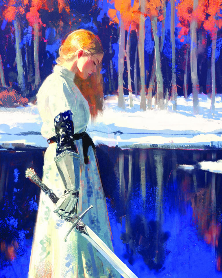 Strong contrasts and expressive brushwork make this digital artist's ...