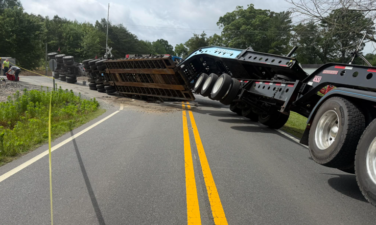 Firefighters: Overturned tractor-trailer shuts down Highway 311 at Fagg ...