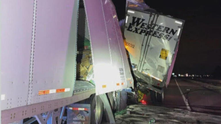 Colorado State Patrol investigates semi crash on I-25 near Firestone