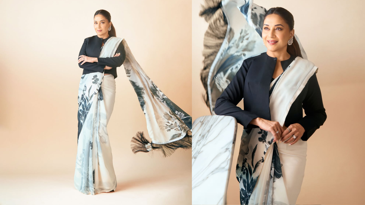 One monochrome saree, unlimited main-character energy, and this time ...