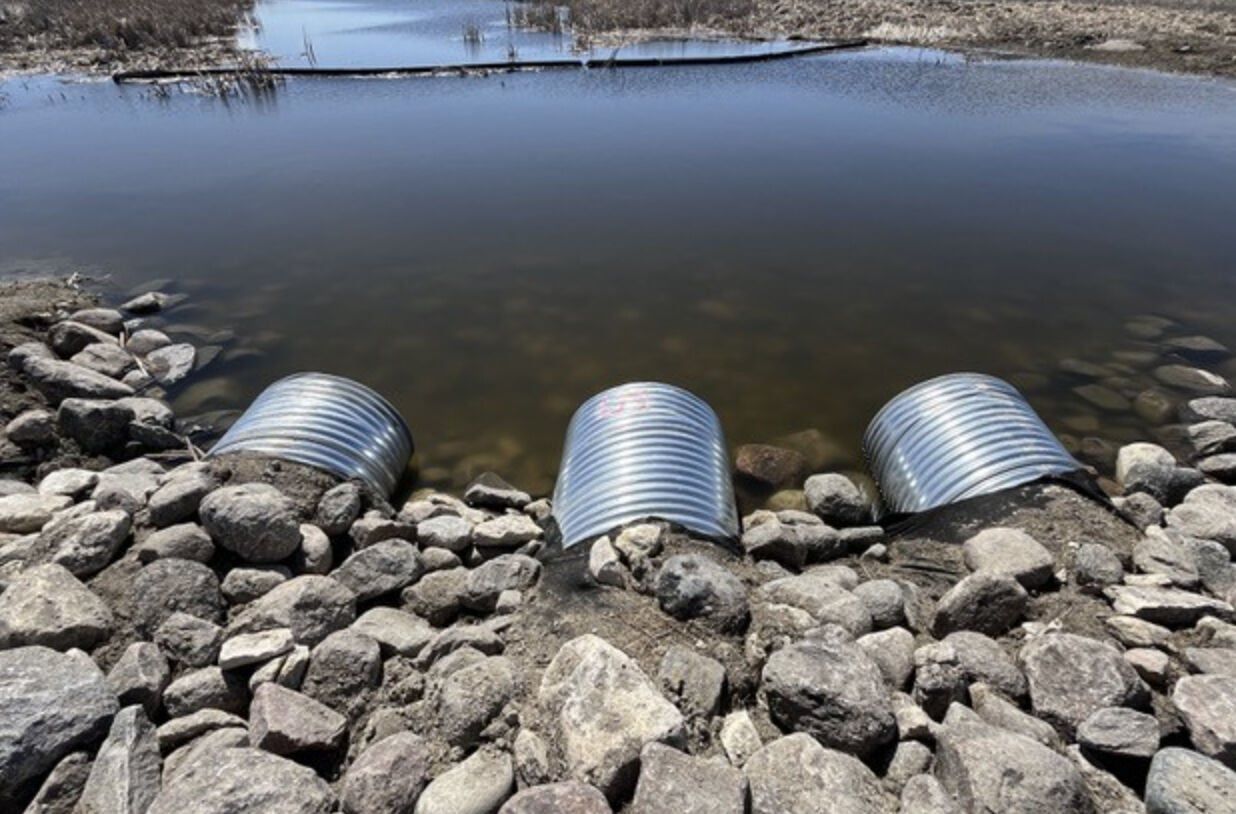 New culvert system reconnects Nina Lake to Lake Manitoba