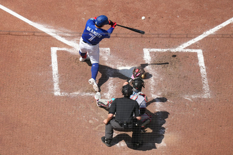 Kazuma Okamoto hits tiebreaking homer in the sixth inning as Blue Jays ...