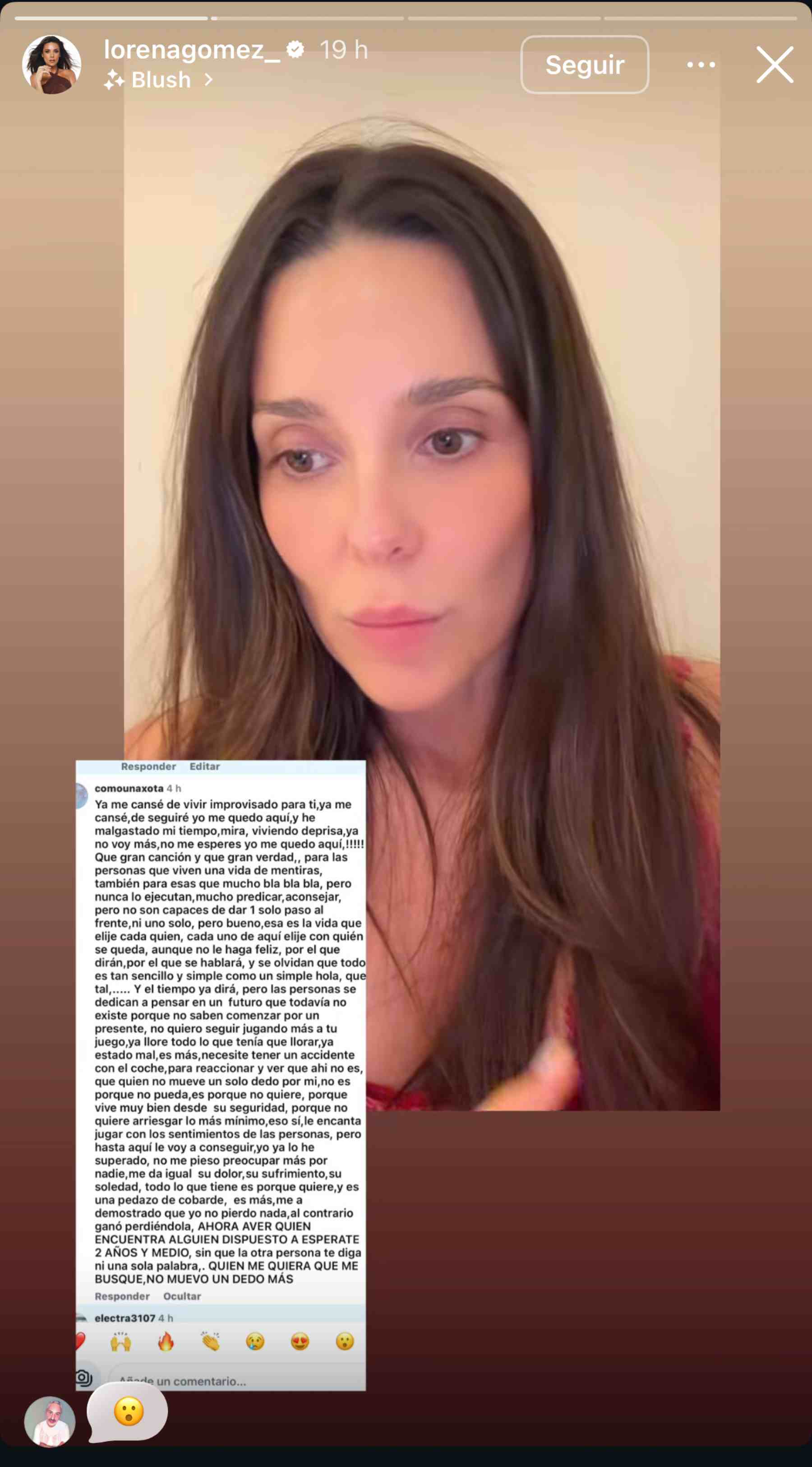 Lorena Gómez denuncia públicamente a su acosador: «No se cansa y temo ...