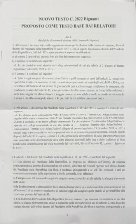 Legge elettorale, ecco il testo-bis: salta il ballottaggio e sale la ...