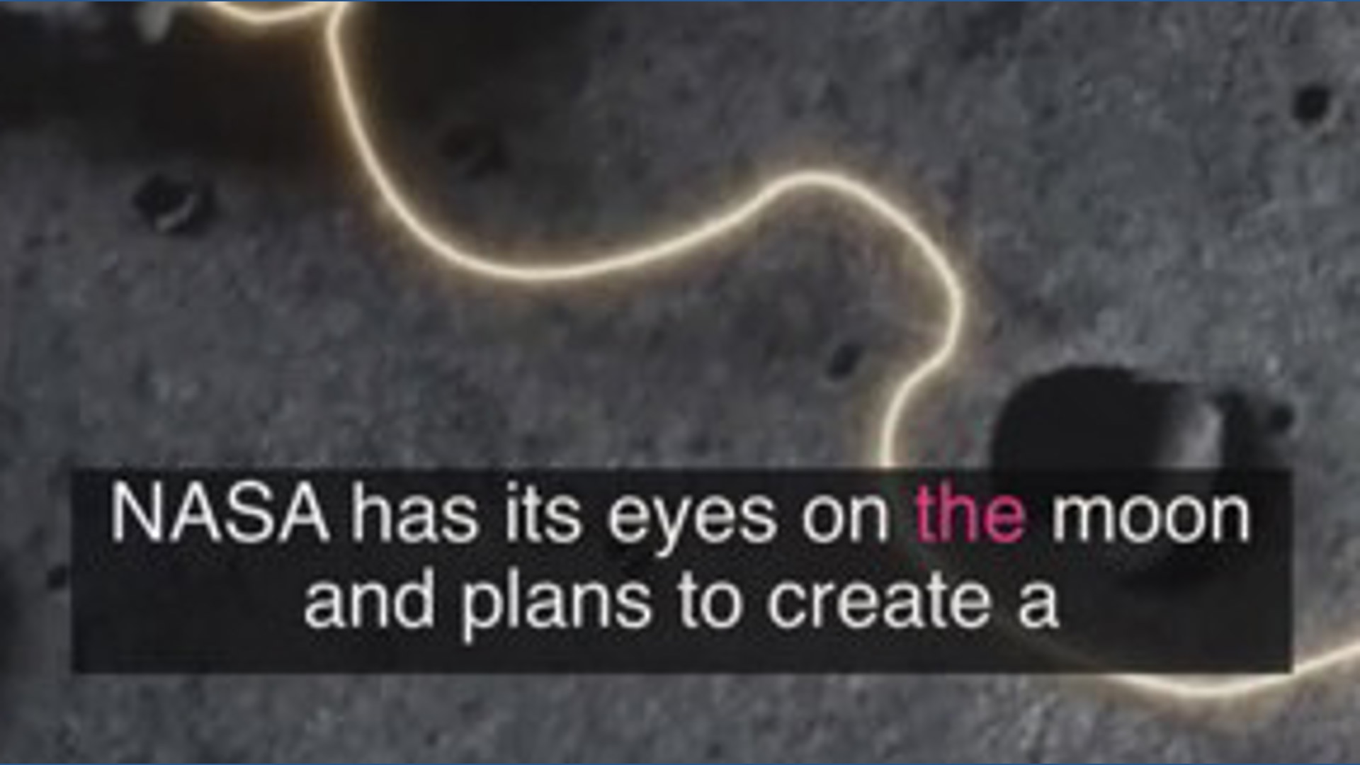 NASA planning a moon base!
