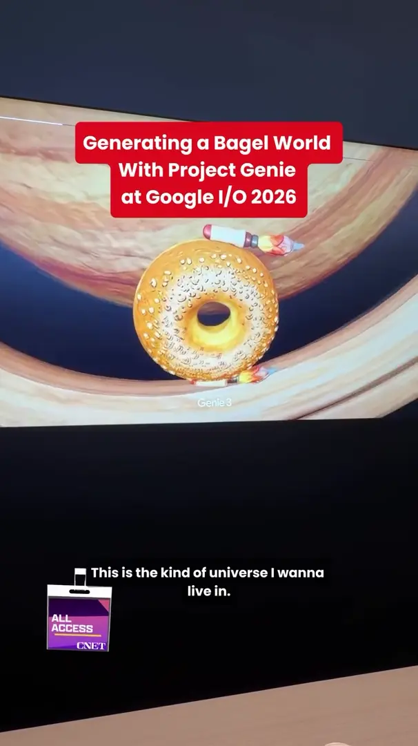 Generating a bagel world with Project Genie at Google I/O 2026