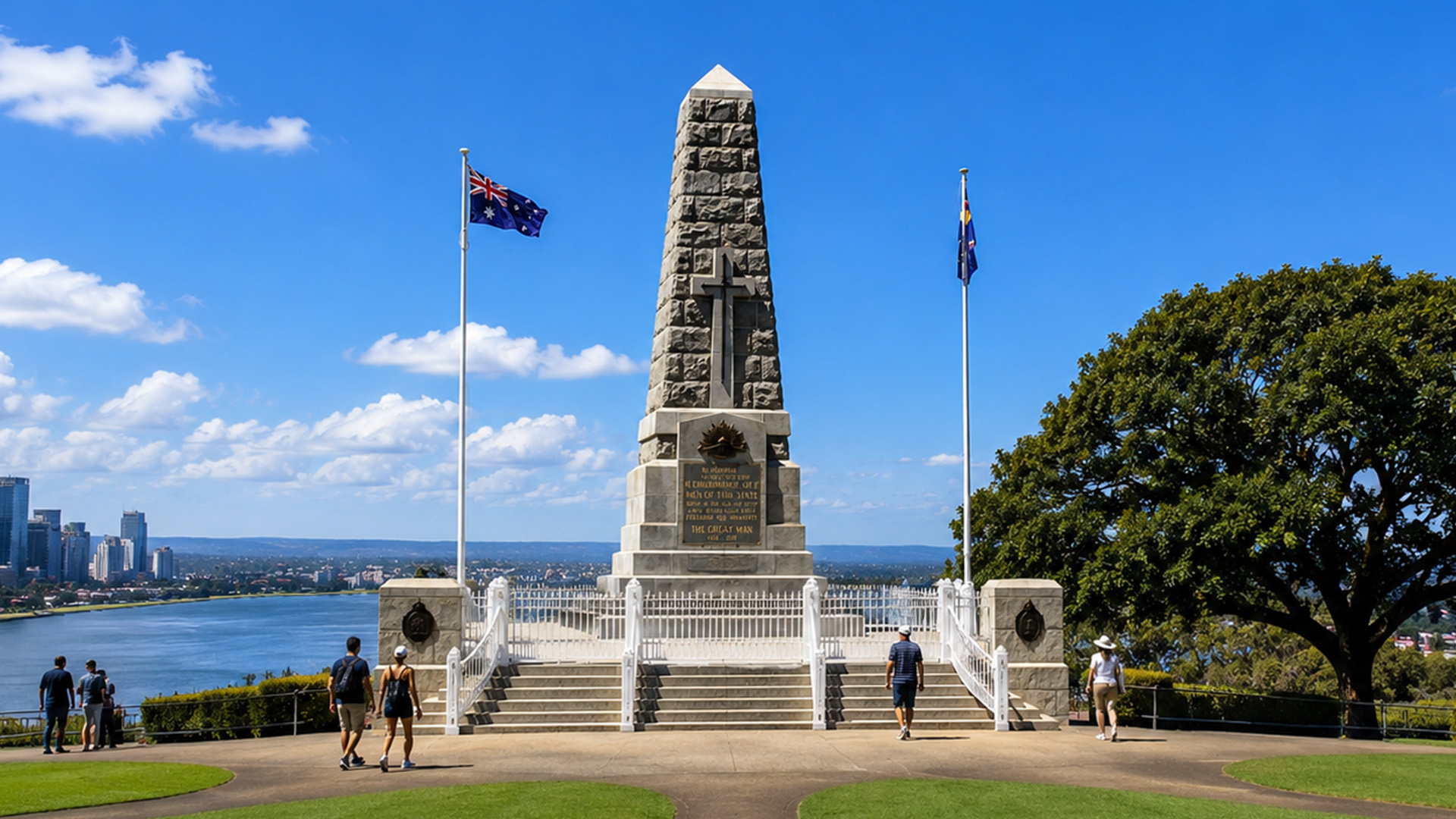 Why do tourists visit this historic memorial in Perth?