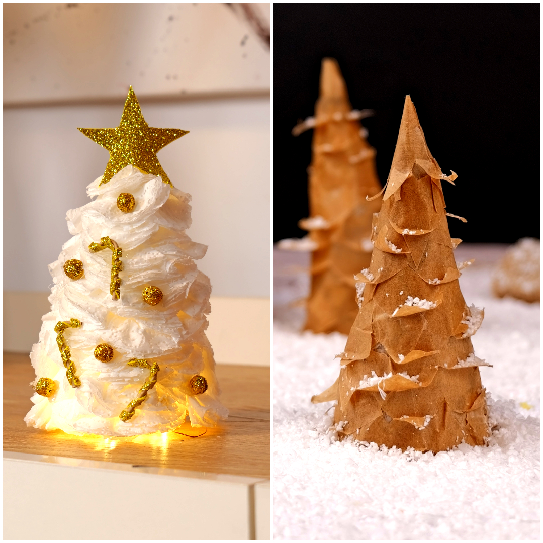 Craft a unique tree with toilet paper rolls 🎄