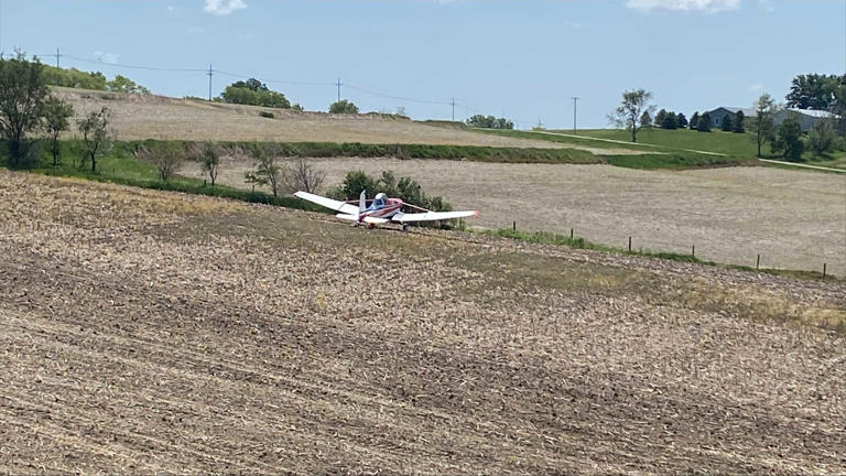 Pilot makes emergency landing moments after take off near Blair