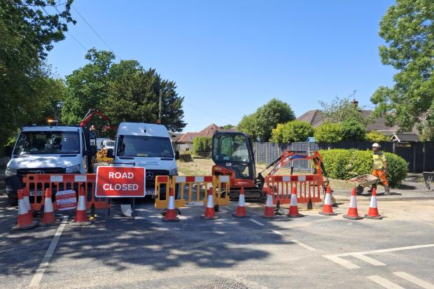 Busy road remains closed to allow for urgent works after water main burst