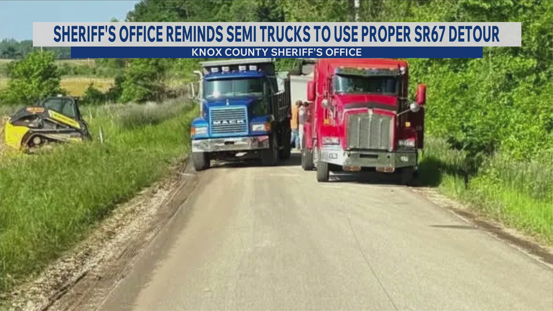 Semi-truck drivers cited for avoiding proper SR 67 detour