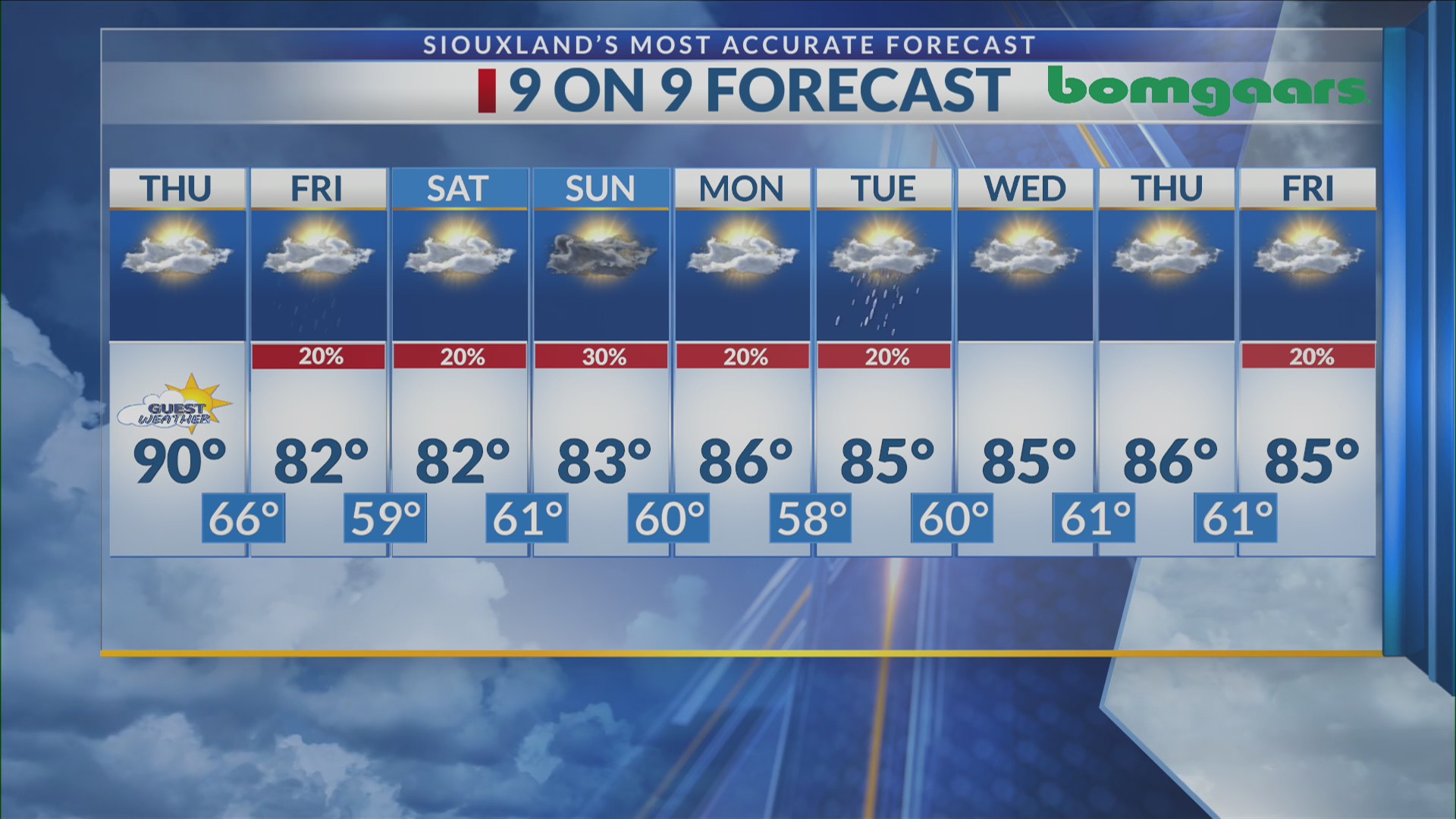 KCAU9 weather at 5pm, Wednesday, 5/27/26