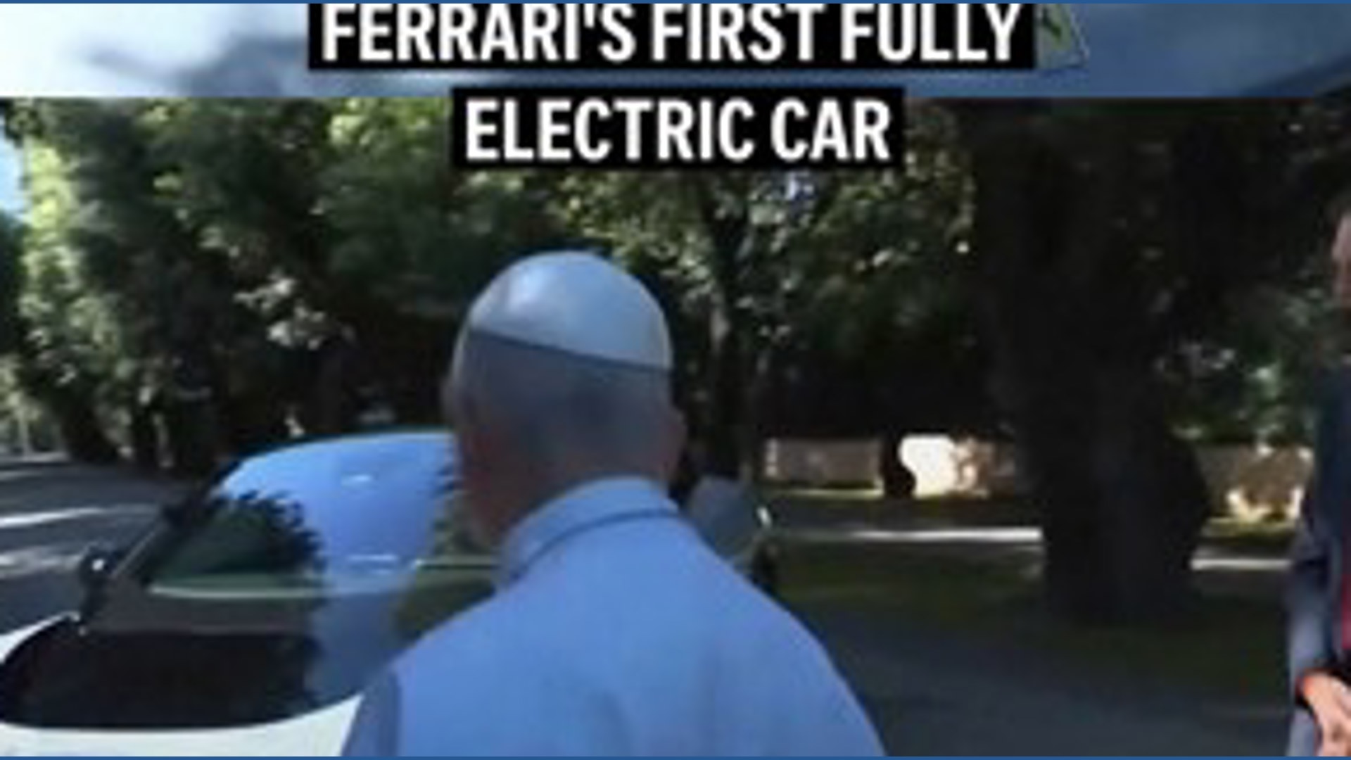 Pope checks out Ferrari's first fully electric car