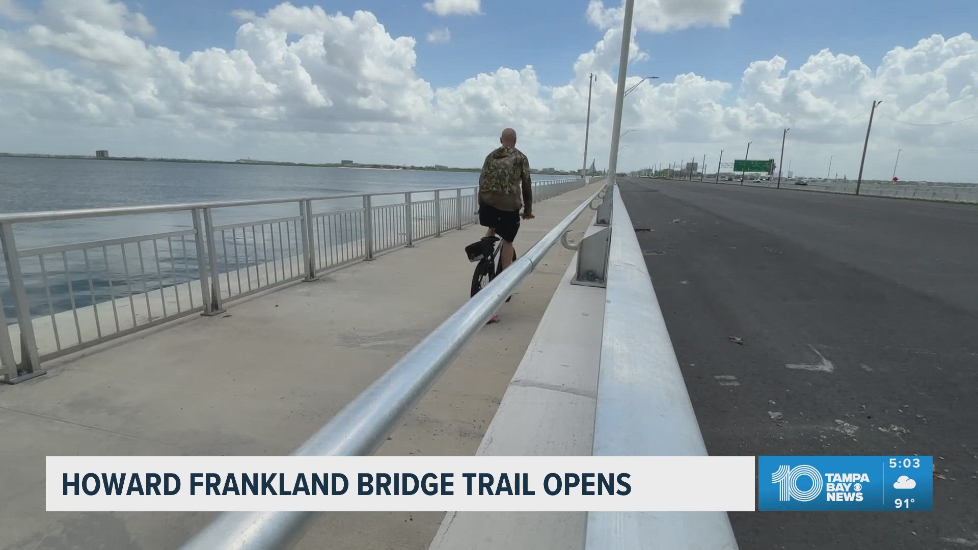 Walkers, runners and cyclists hit new Howard Frankland Bridge Trail on ...