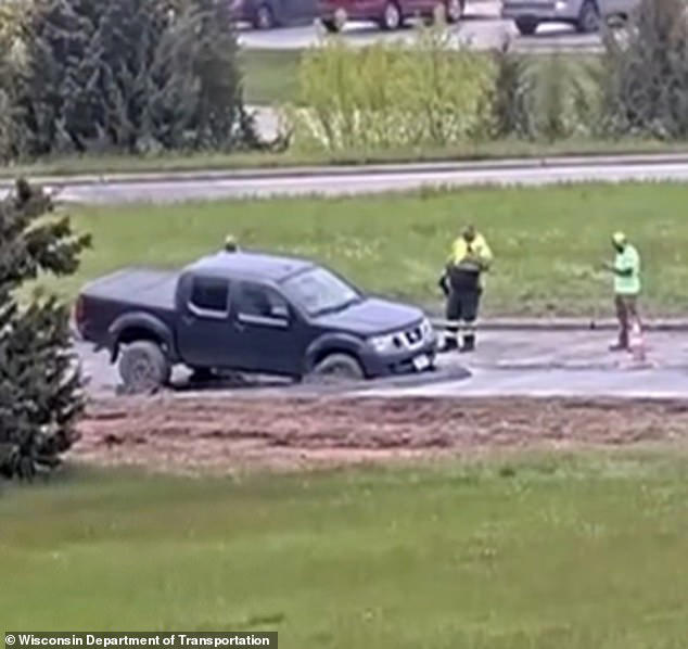 Idiot truck driver learns costly lesson after physically removing 'road ...