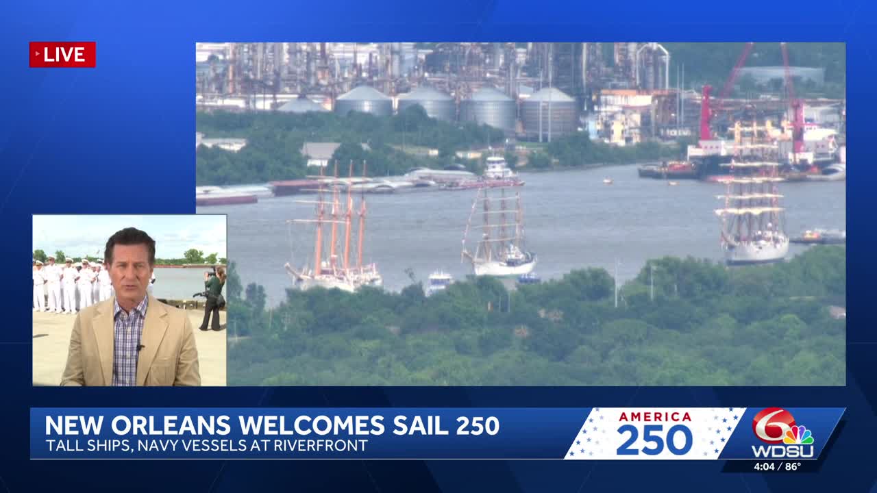 Tall Ships arrives in New Orleans for America 250 celebration