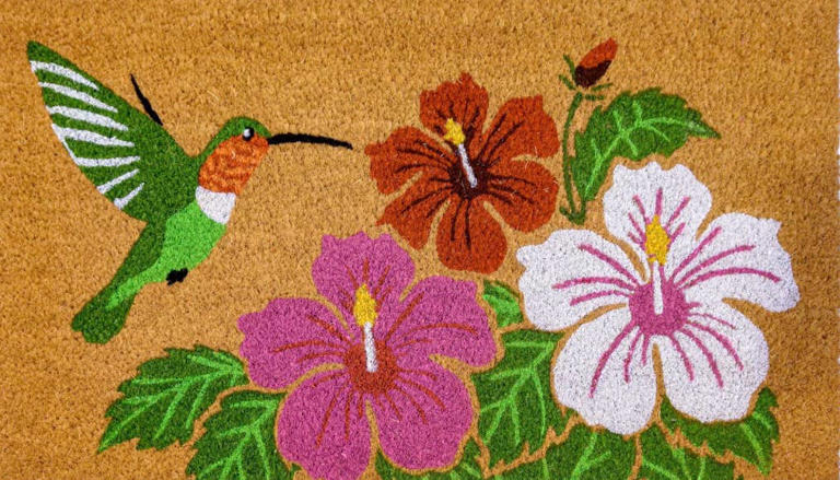 Walmart's bright and colorful hummingbird welcome mat is the ultimate ...