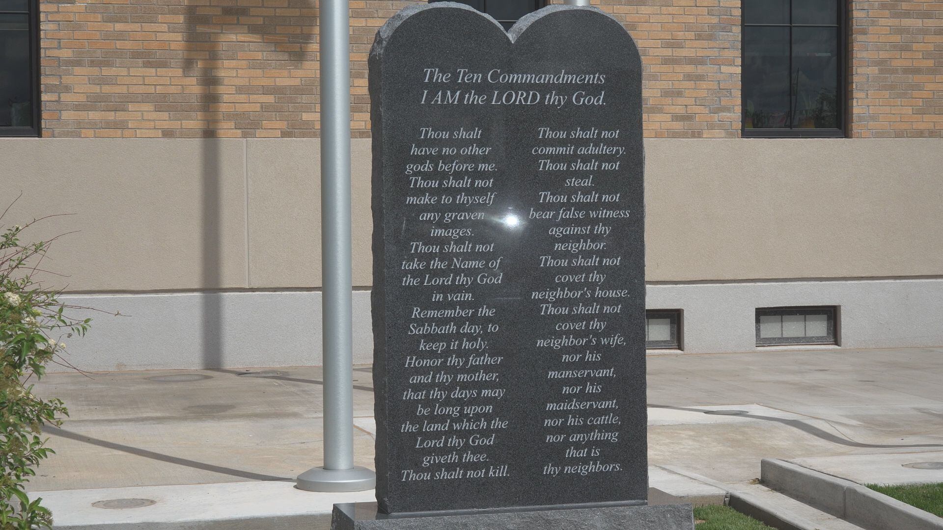 Amarillo installs Ten Commandments monument on city property