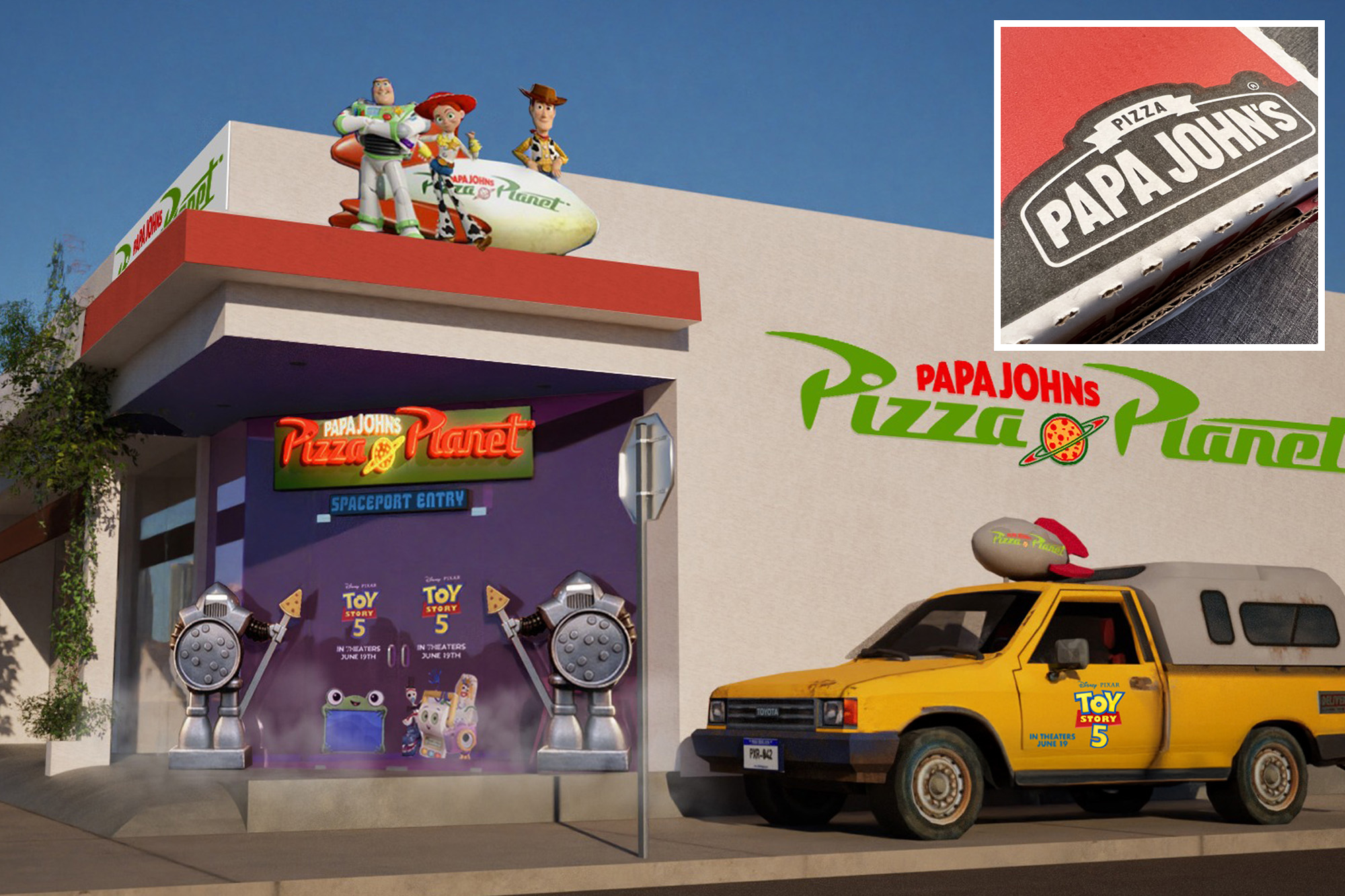 Papa Johns to open Pizza Planet pop-ups in LA for 'Toy Story 5'