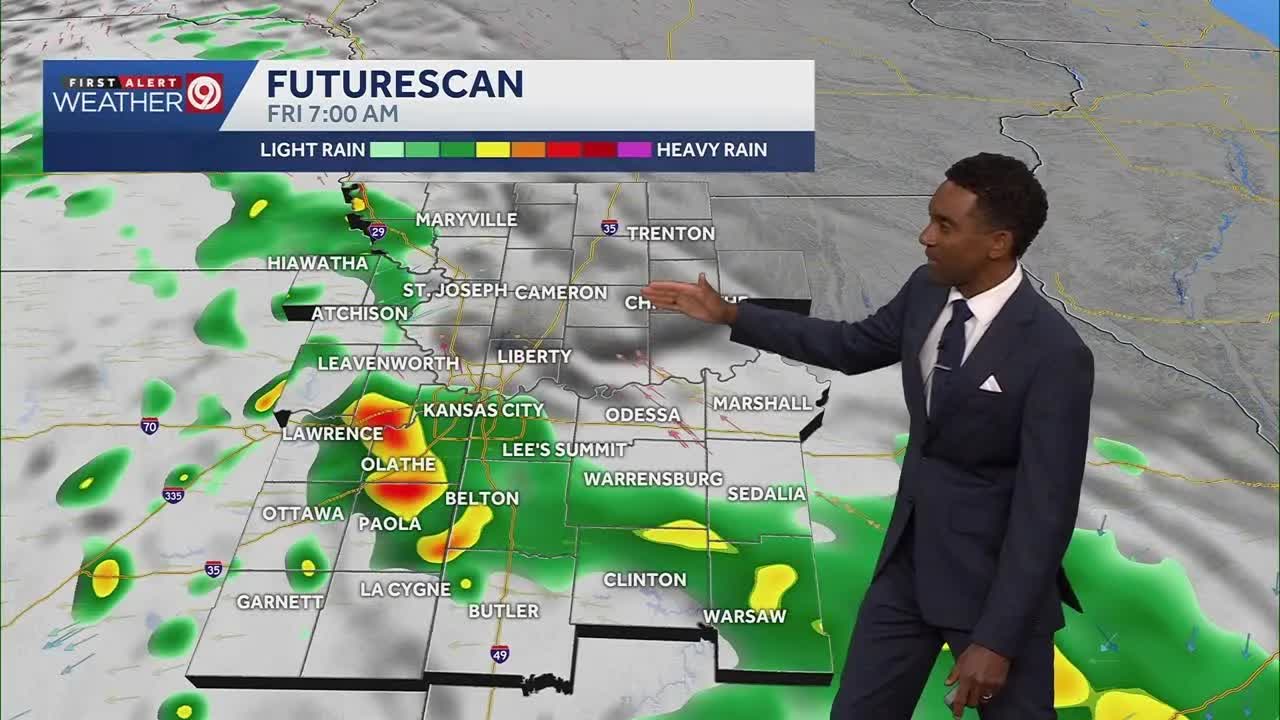 Kansas City weather - Humidity and storm chances