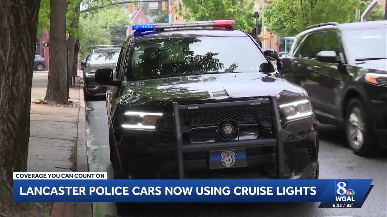Police cars in Lancaster are now using solid red and blue lights ...